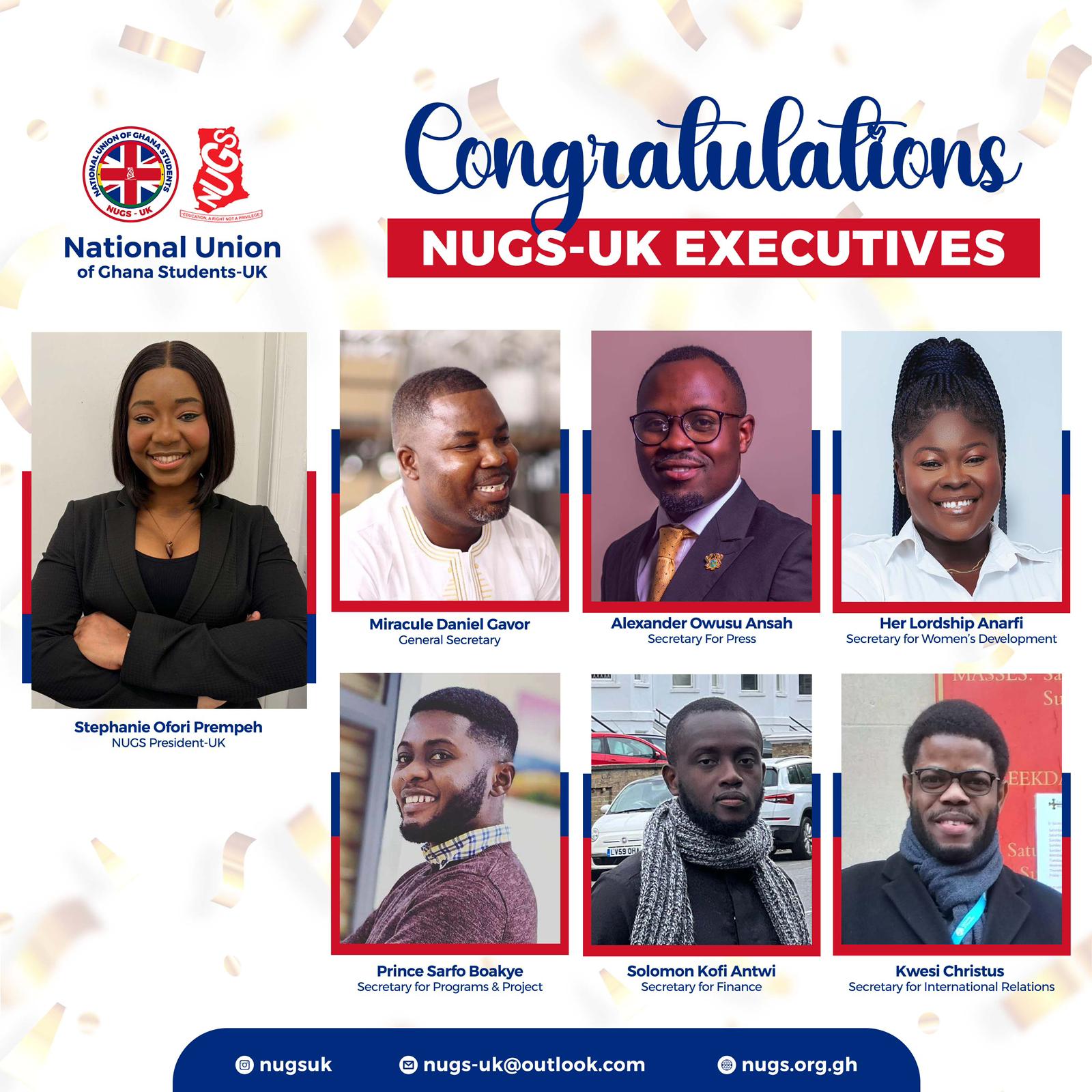 NUGS Inaugurates UK Administration; Appoints First Female President ...